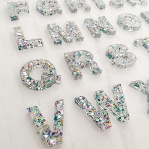 Handmade Epoxy Resin Alphabet Letters Set for Sensory Play and - Etsy
