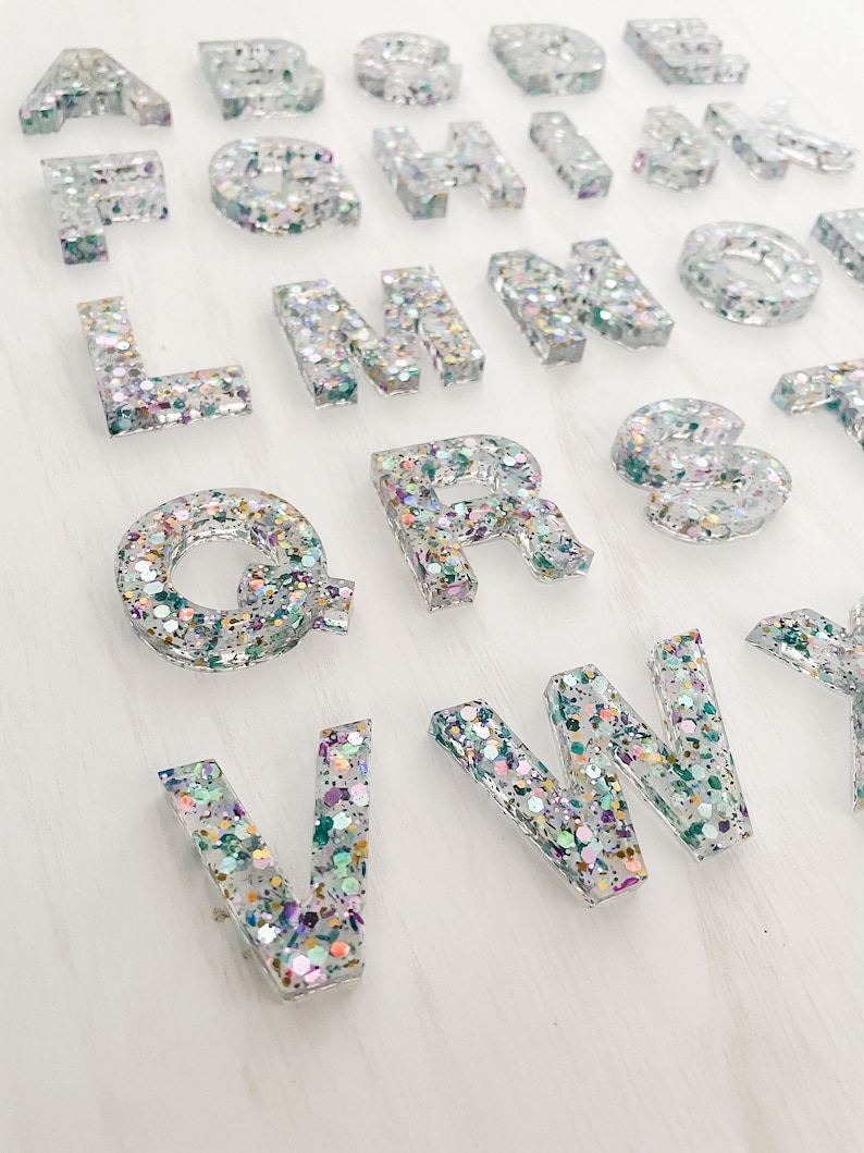 Handmade Epoxy Resin Alphabet Letters Set for Sensory Play and - Etsy