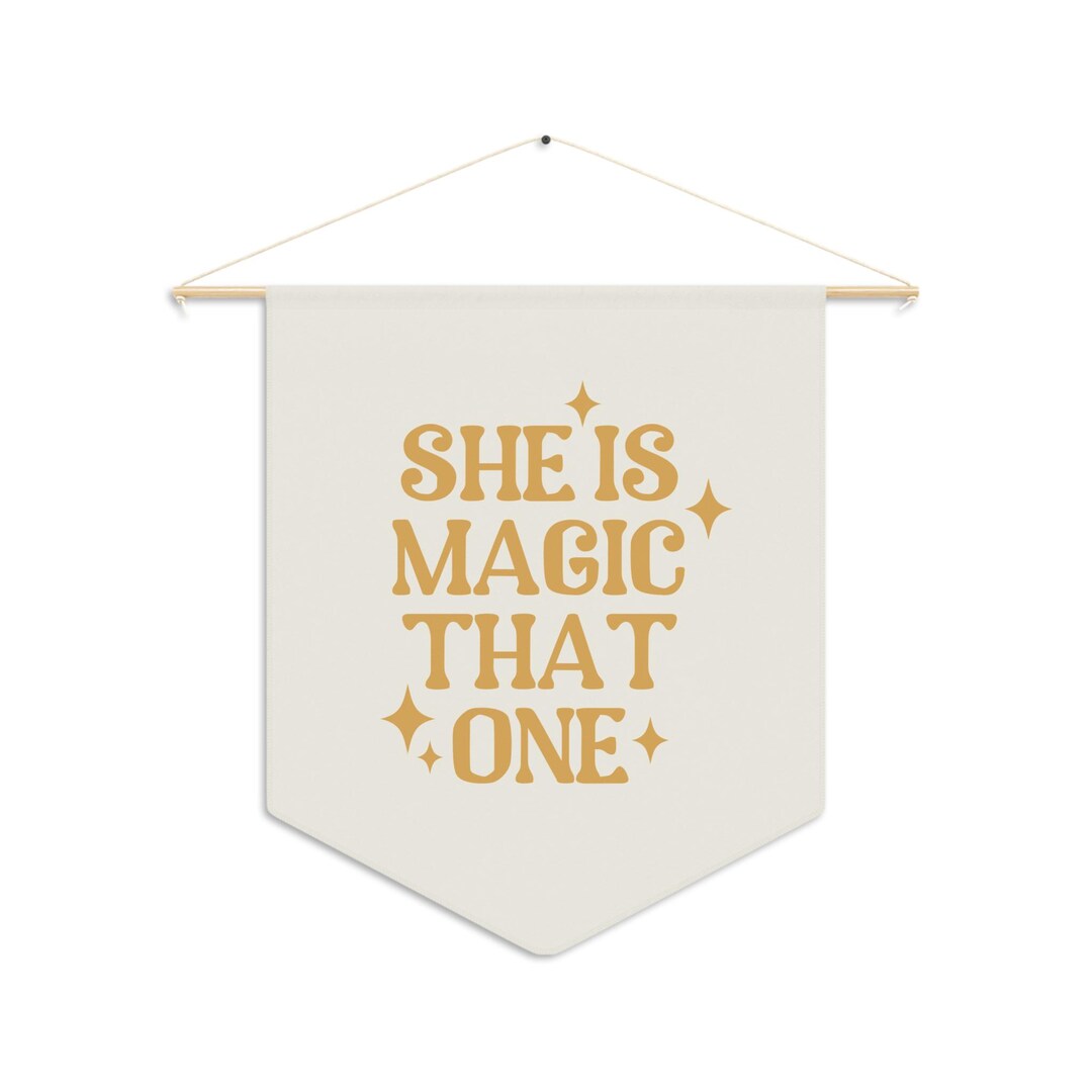 She is Magic Pennant | Girl Nursery Decor, Custom Colors - Etsy