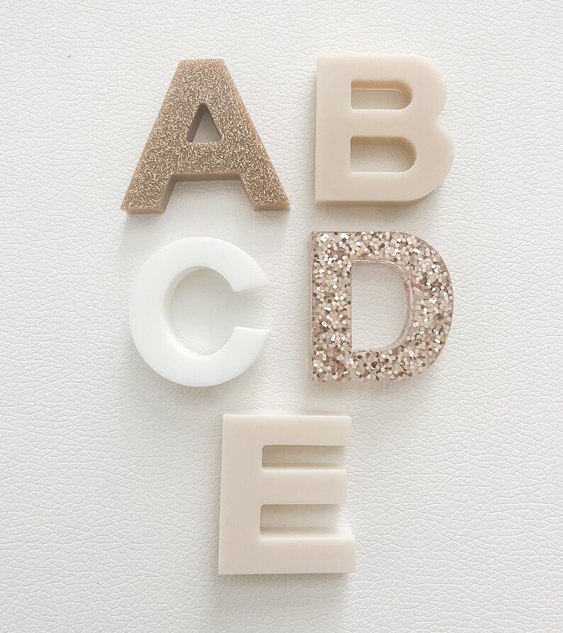 Handmade Epoxy Resin Alphabet Letters Set for Sensory Play and ...