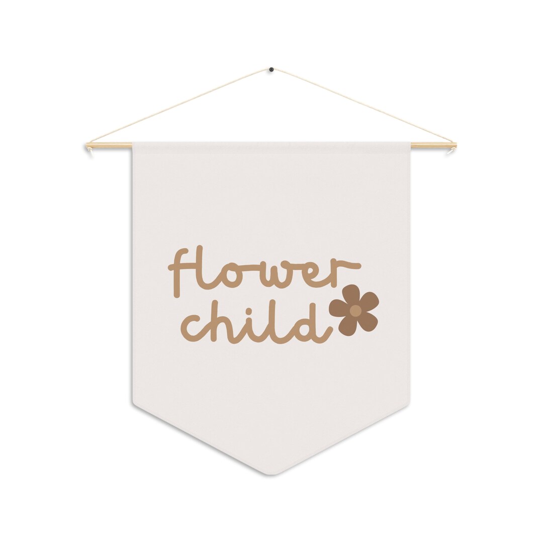 Flower Child - Playroom Kids Room Banner | Pennant Style Flag | Custom ...