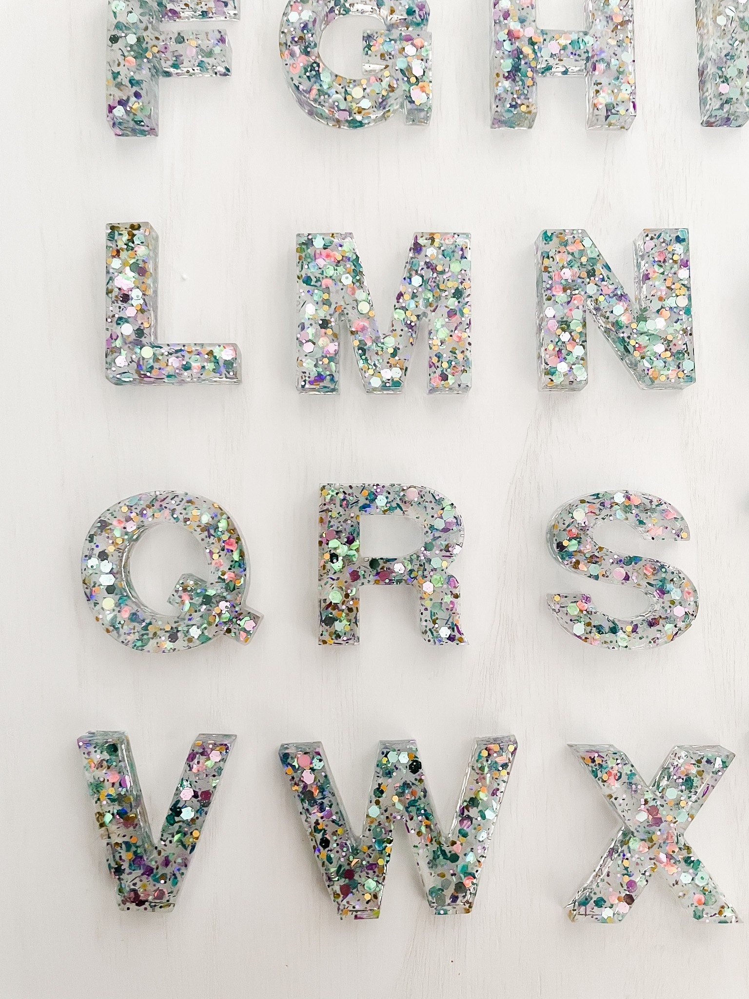 Handmade Epoxy Resin Alphabet Letters Set for Sensory Play and - Etsy