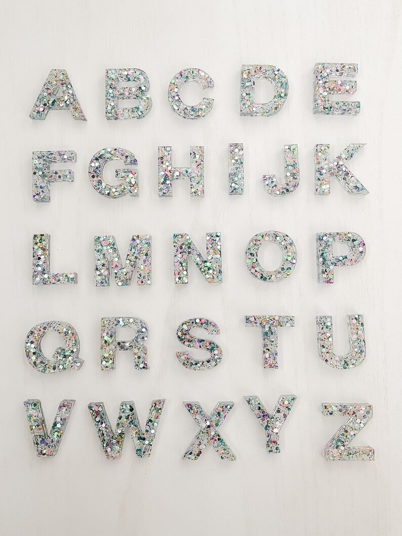 Handmade Epoxy Resin Alphabet Letters Set for Sensory Play and ...