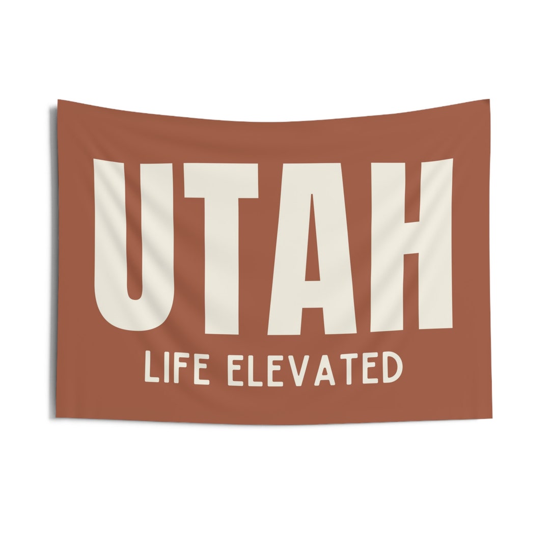 Customizable UTAH State Banner - Salt Lake City - Utah Airbnb Decor - Etsy