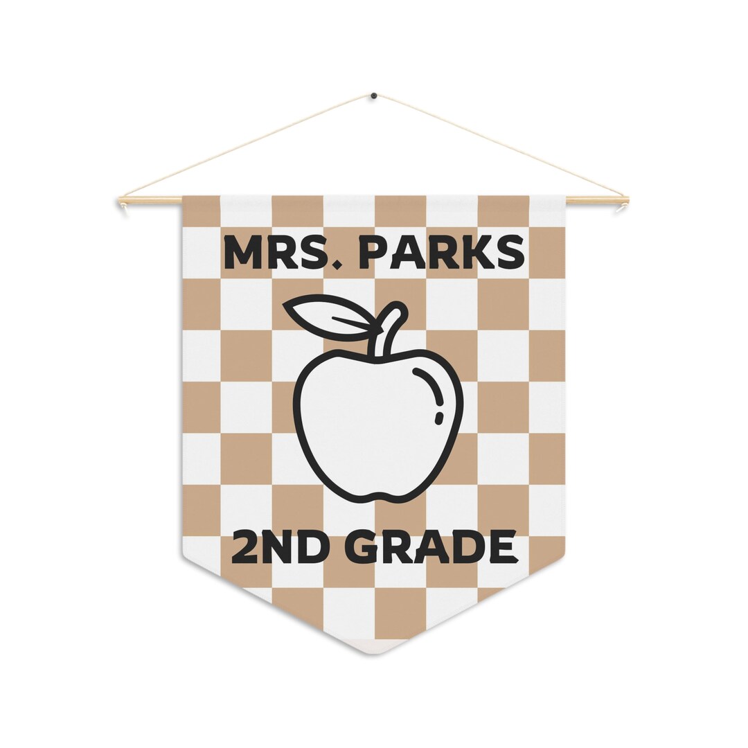 Custom Teacher Banner Pennant - Classroom Kids Banner | Pennant Style ...