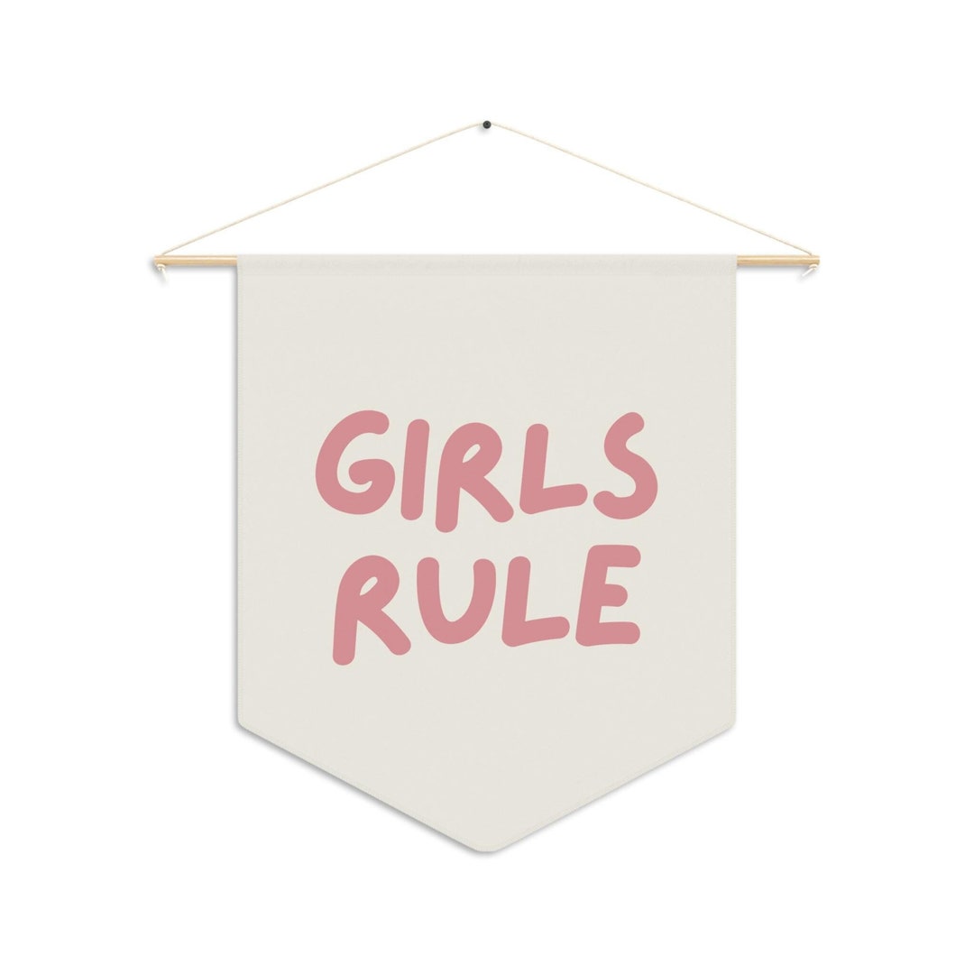 Pick Colors | Girls Rule Wall Sign | Girl Nursery Wall Hanging | Little ...