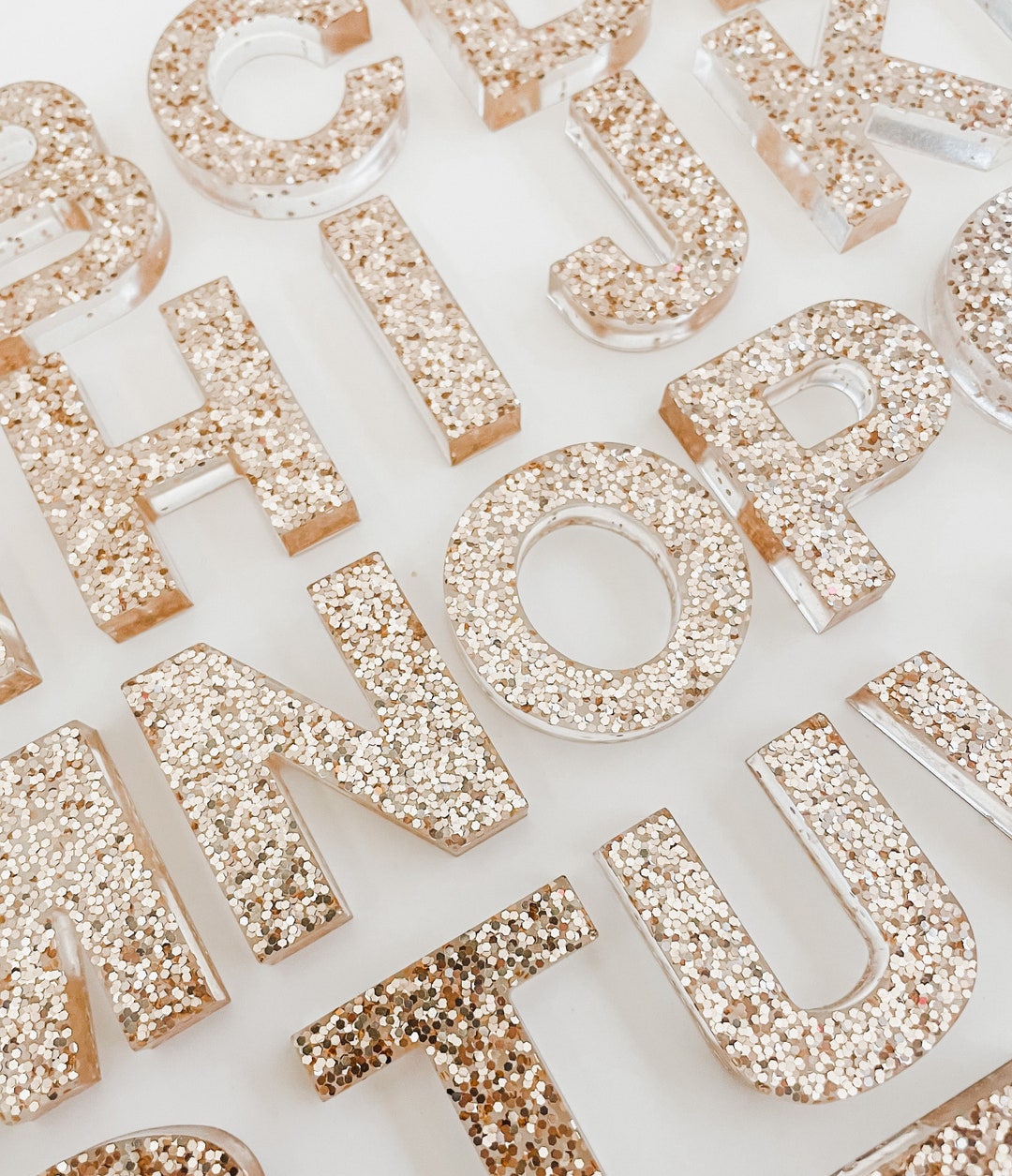 Handmade Epoxy Resin Alphabet Letters Set for Sensory Play and - Etsy