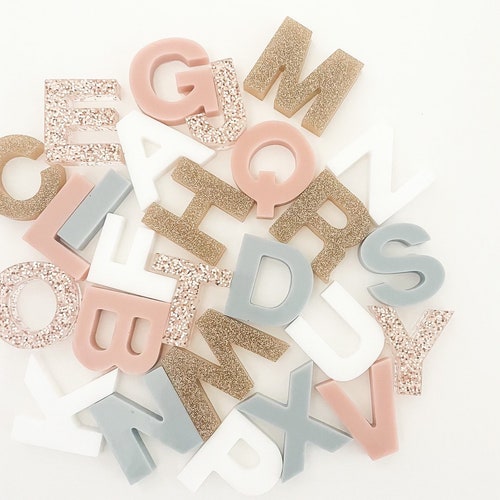 Handmade Epoxy Resin Alphabet Letters Set for Sensory Play and - Etsy