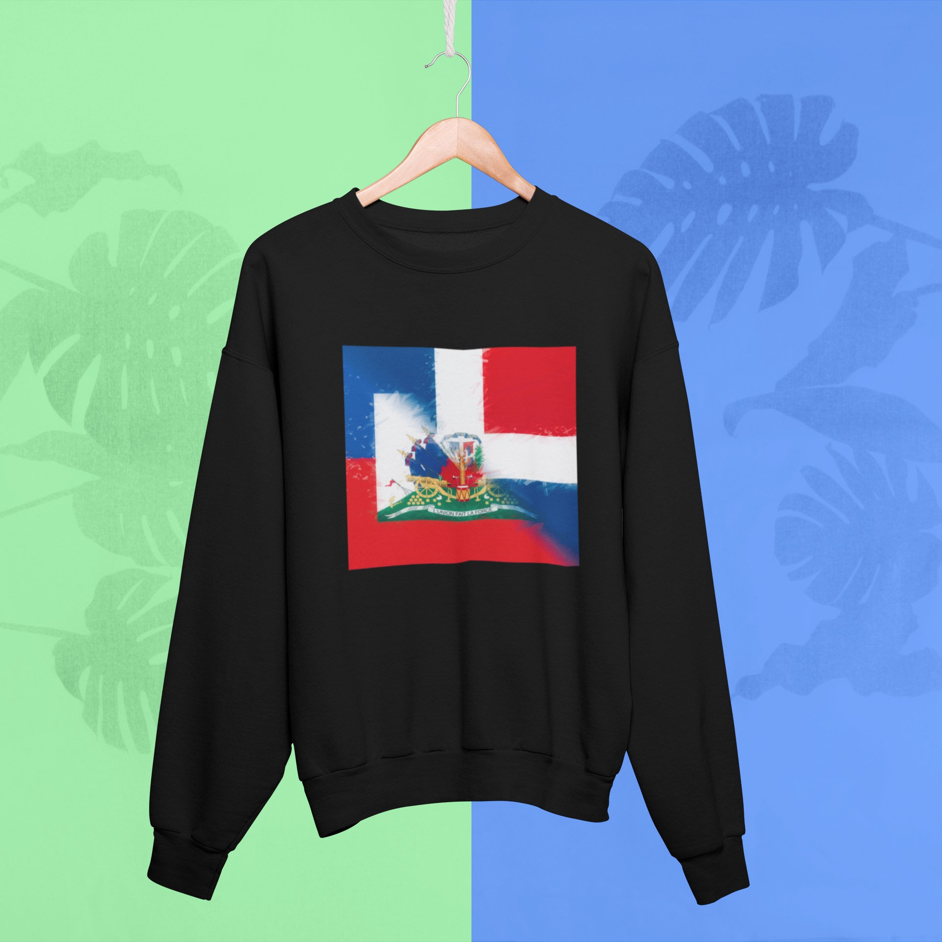 Hispaniola Haiti Dominican Republic Flag Crewneck Sweatshirt - Etsy