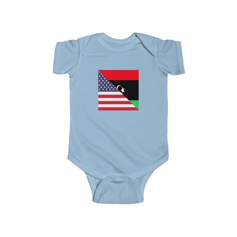 Libyan American Flag Baby Bodysuit | Unisex Libya USA Newborn Boy Girl ...