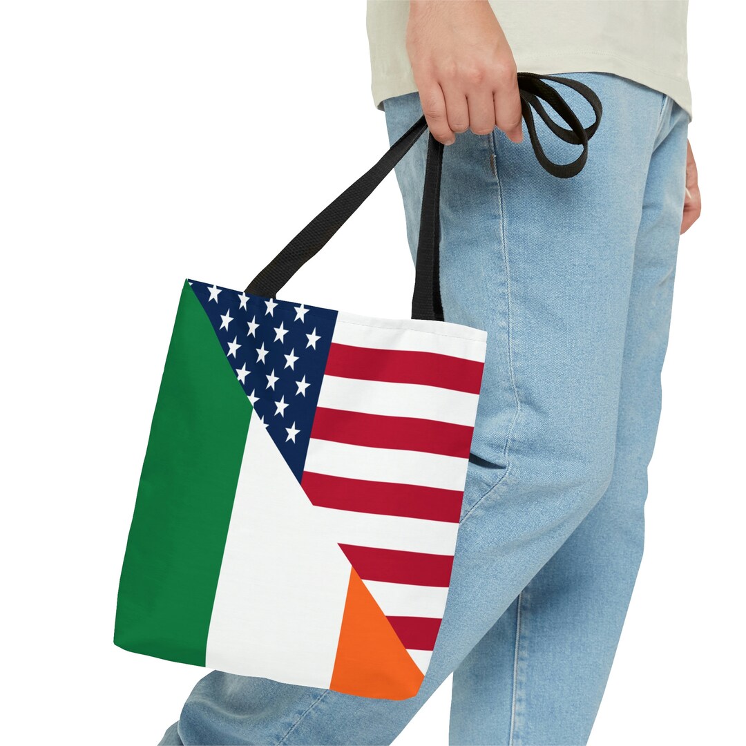 Irish American Flag Half Ireland USA Tote Bag | Shoulder Bag Gift For ...