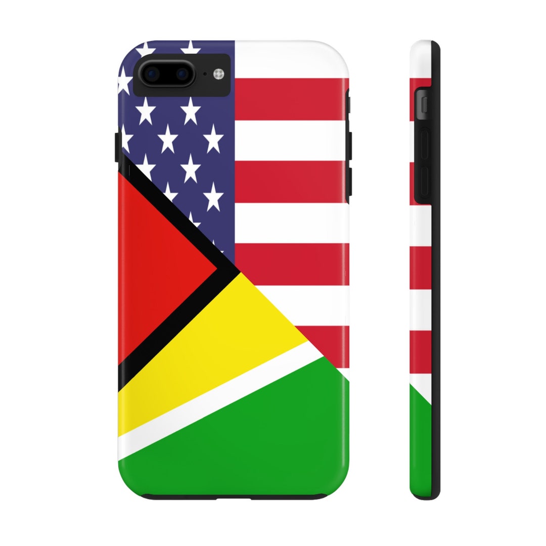 Guyana American Flag Half Guyanese USA Tough Phone Cases - Etsy