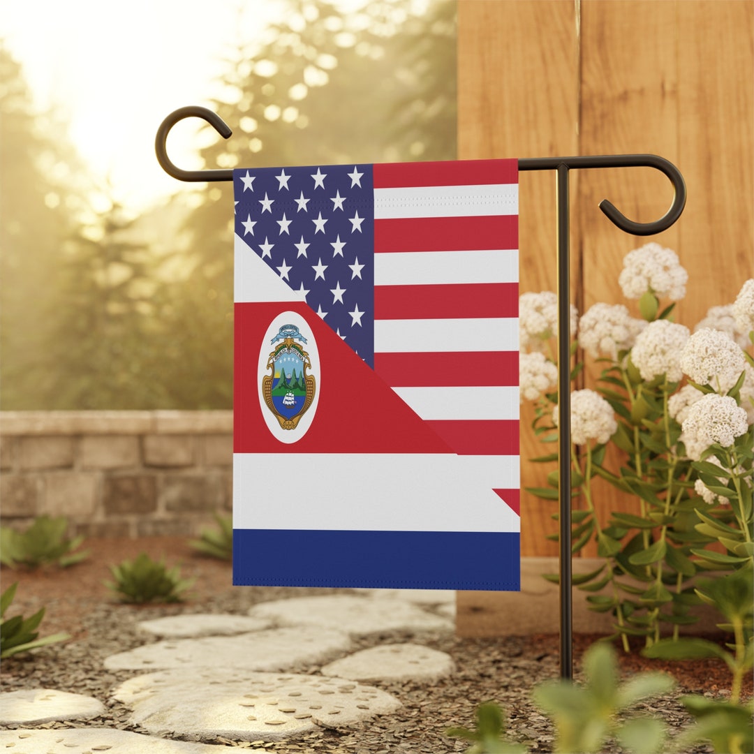 Costa Rican American Flag USA Garden & House Banner - Etsy