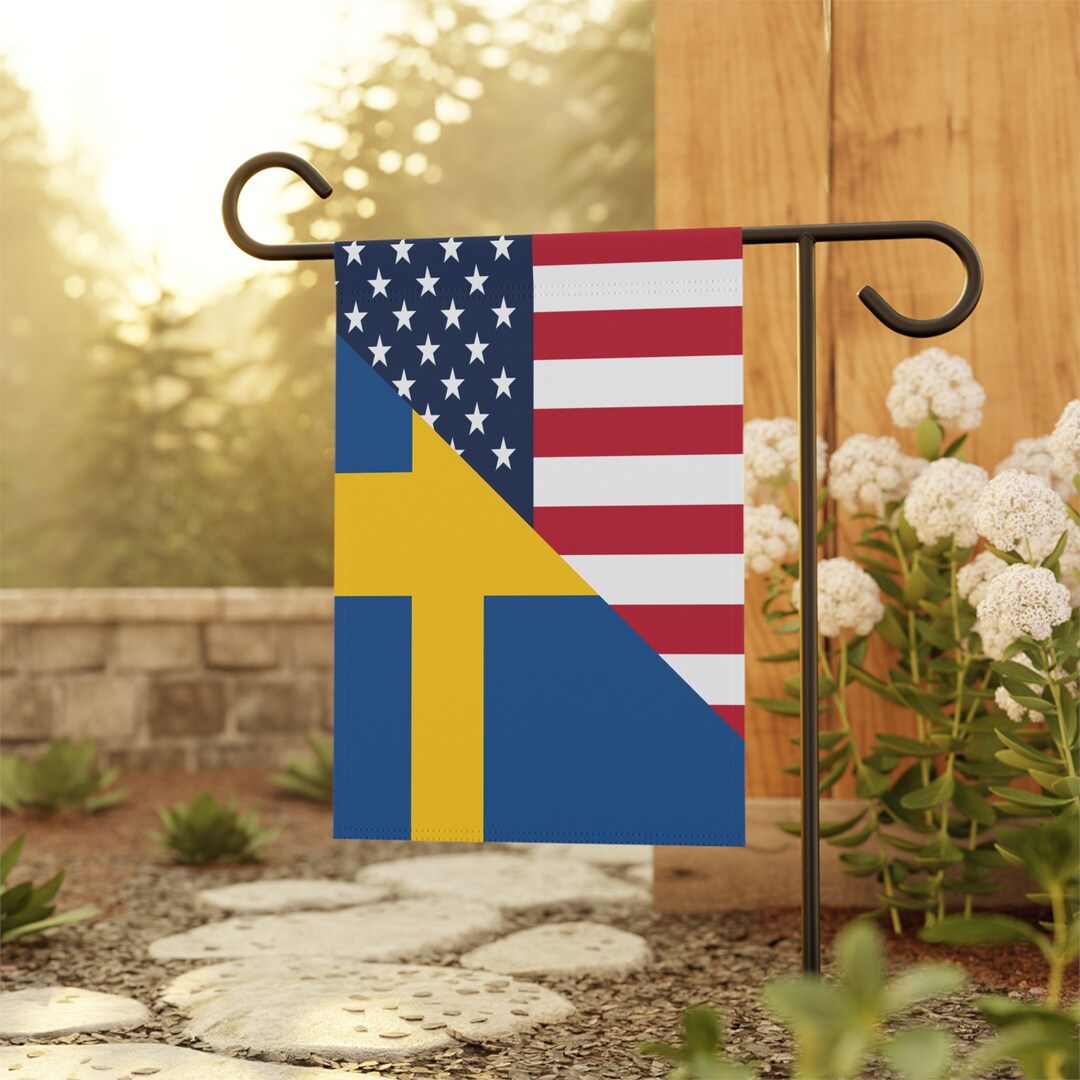 Swedish American Flag Sweden USA Garden & House Banner - Etsy