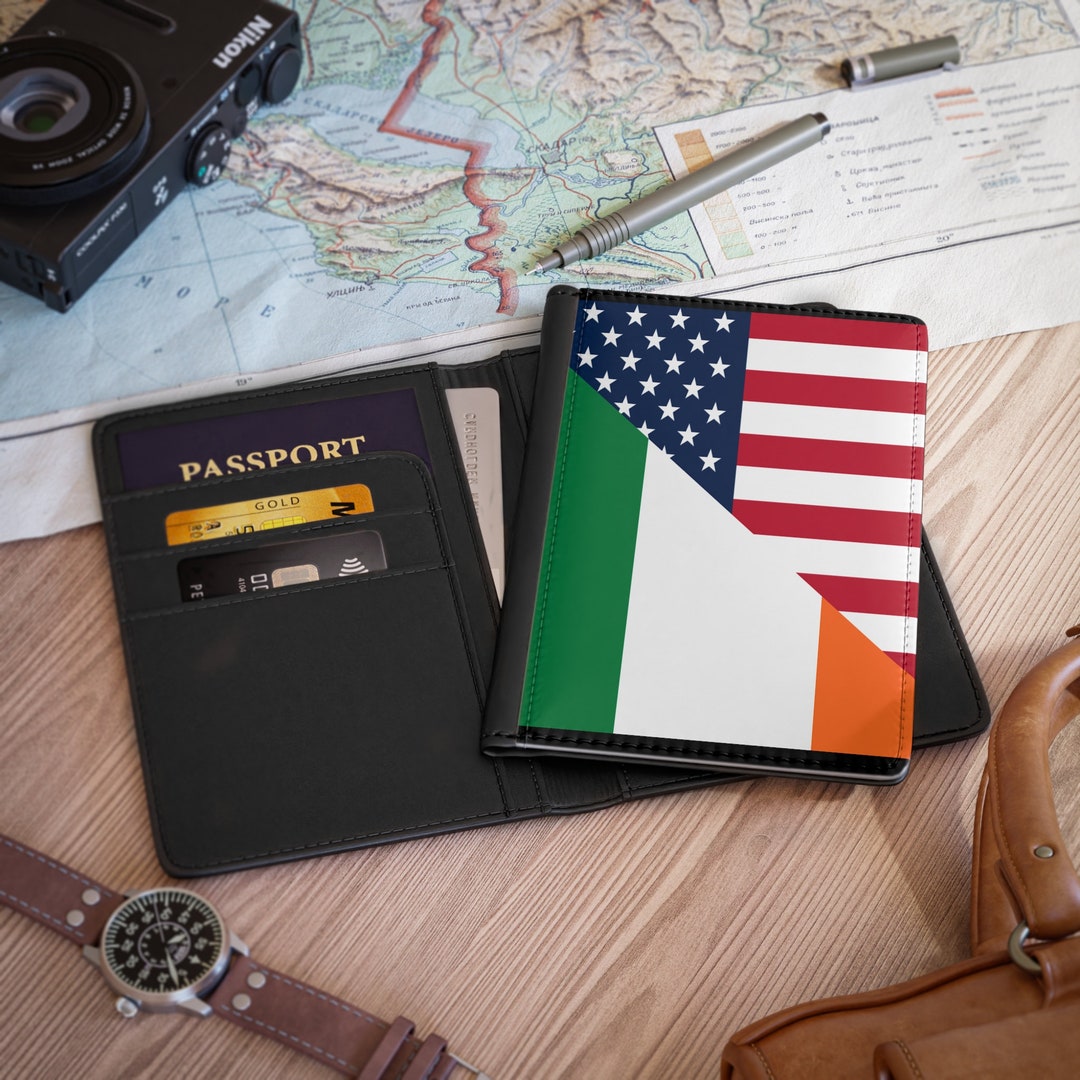 Irish American Passport Cover | Ireland USA Travel Gift For - Etsy