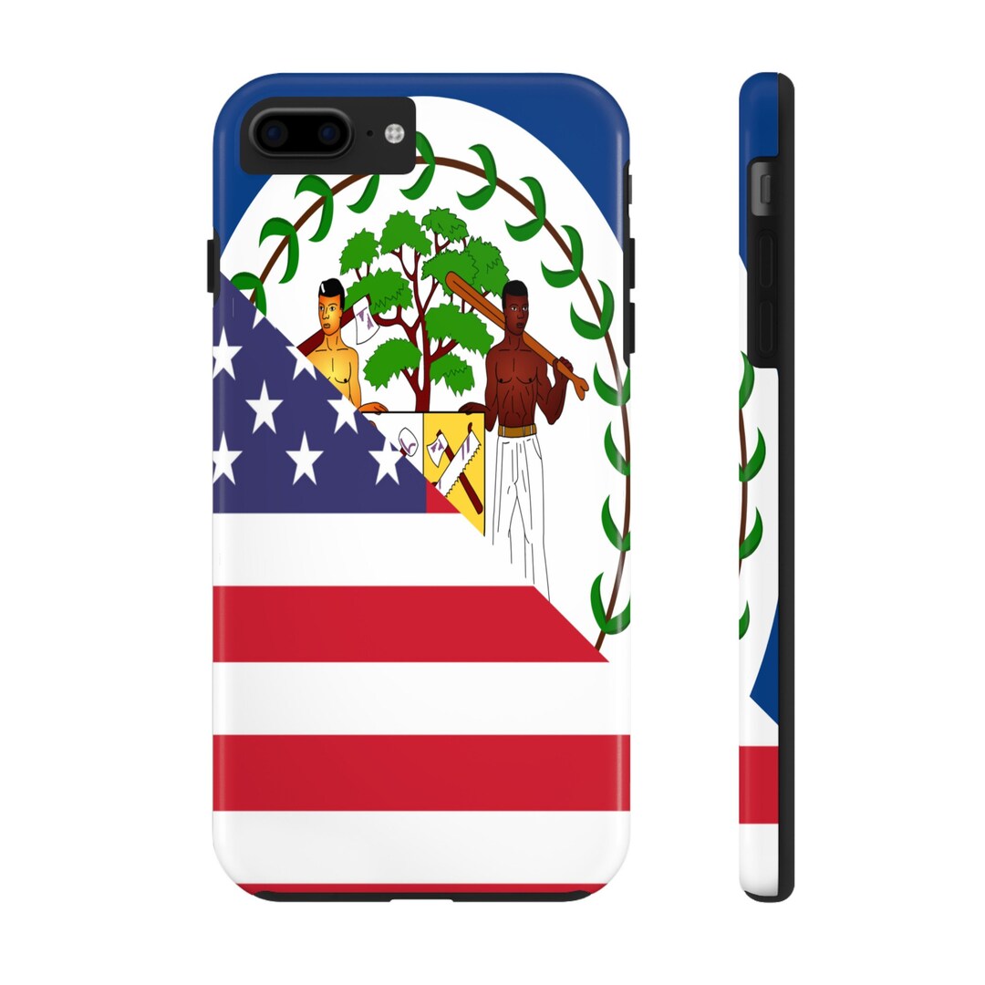 Belize American Flag Half Belizean USA Tough Phone Cases - Etsy