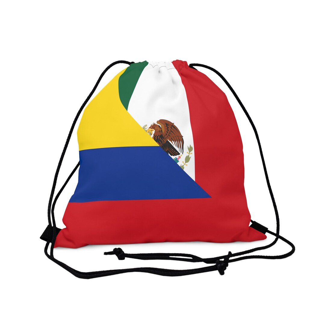 Mexican Colombian Flag Half Mexico Colombia Outdoor Drawstring Bag - Etsy