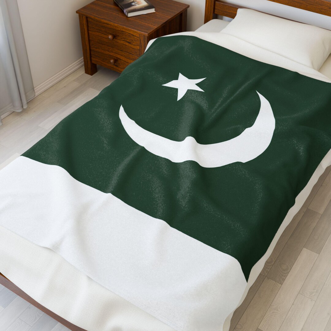 Pakistan Flag Velveteen Plush Blanket | Gift for Friends, Throw - Etsy