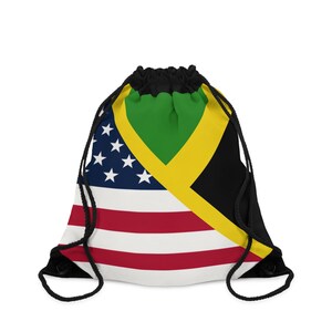 Jamaican American Flag Jamaica USA Drawstring Bag - Etsy