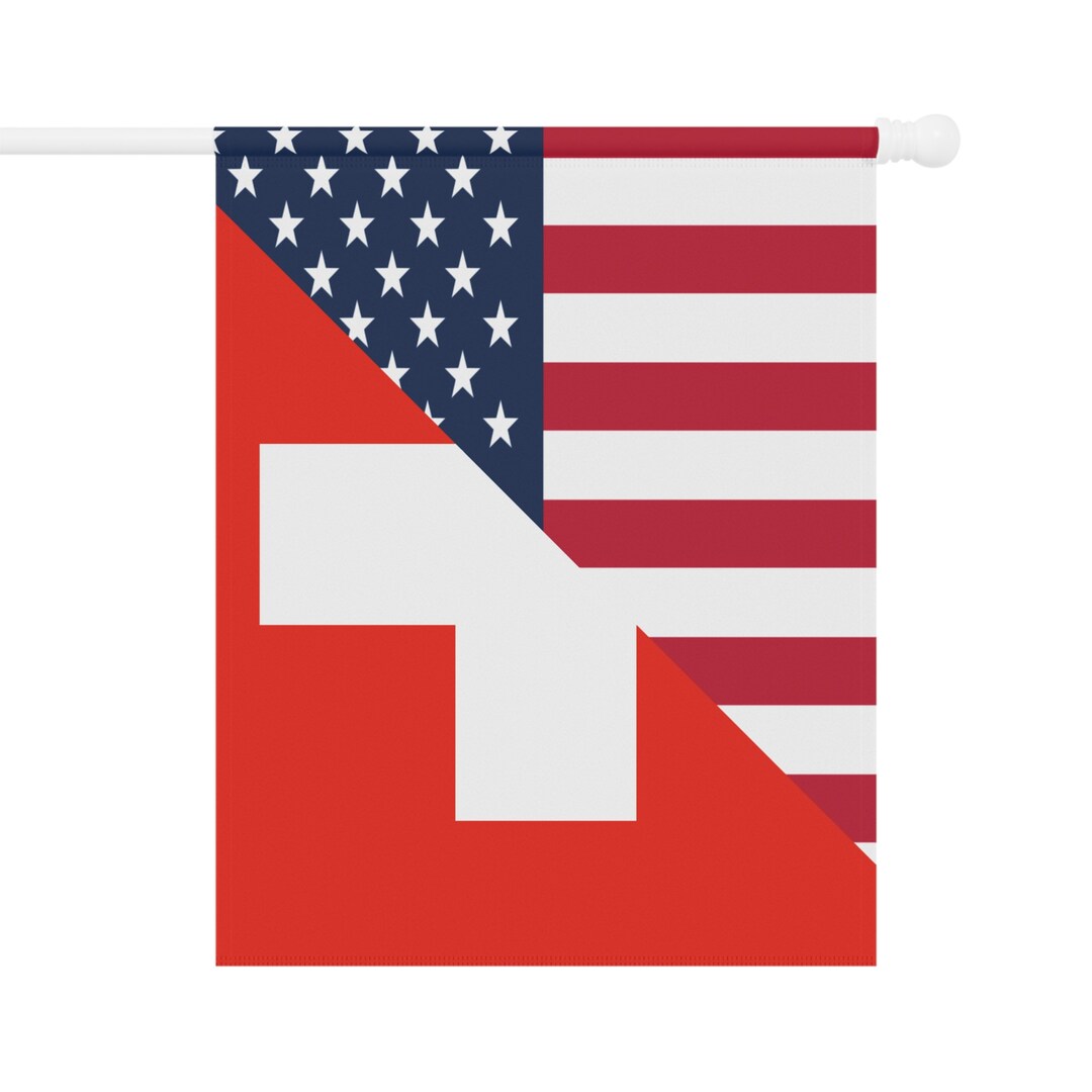 Swiss American Flag Switzerland USA Garden & House Banner - Etsy