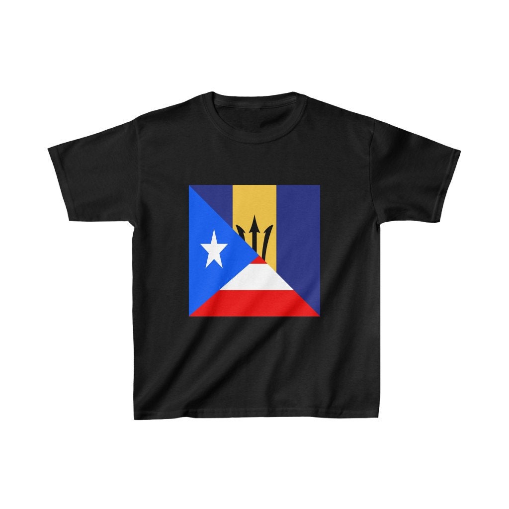 Kids Bajan Puerto Rican Flag Puerto Rico Barbados T-shirt - Etsy