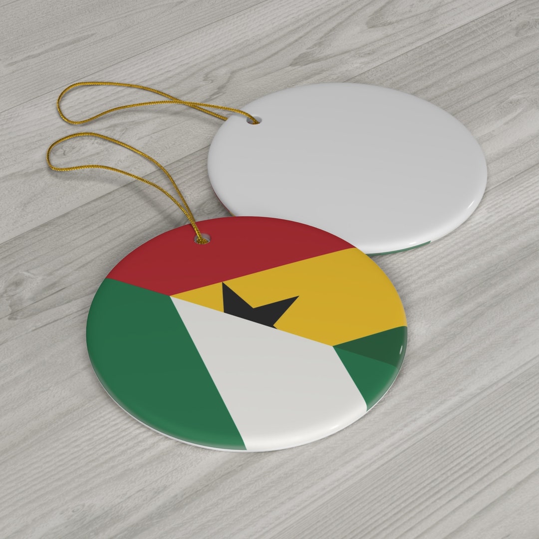 Nigerian Ghanaian Flag Nigeria Ghana Naija Ceramic Ornament | Christmas ...