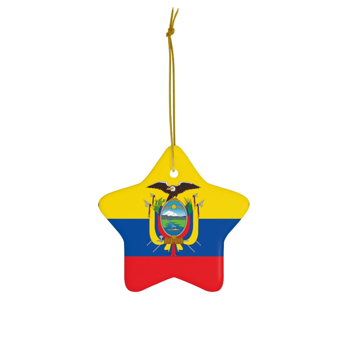 Ecuador Flag Ceramic Ornaments Ecuadorian Christmas Tree - Etsy