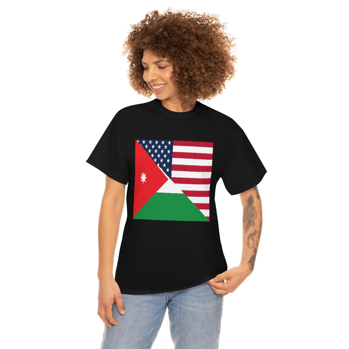 Jordan American Flag Half Jordanian USA T-shirt Unisex Tee - Etsy