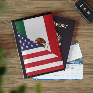 Mexican American Passport Cover | Mexico USA Travel Gift For - Etsy