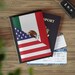 Mexican American Passport Cover | Mexico USA Travel Gift For - Etsy