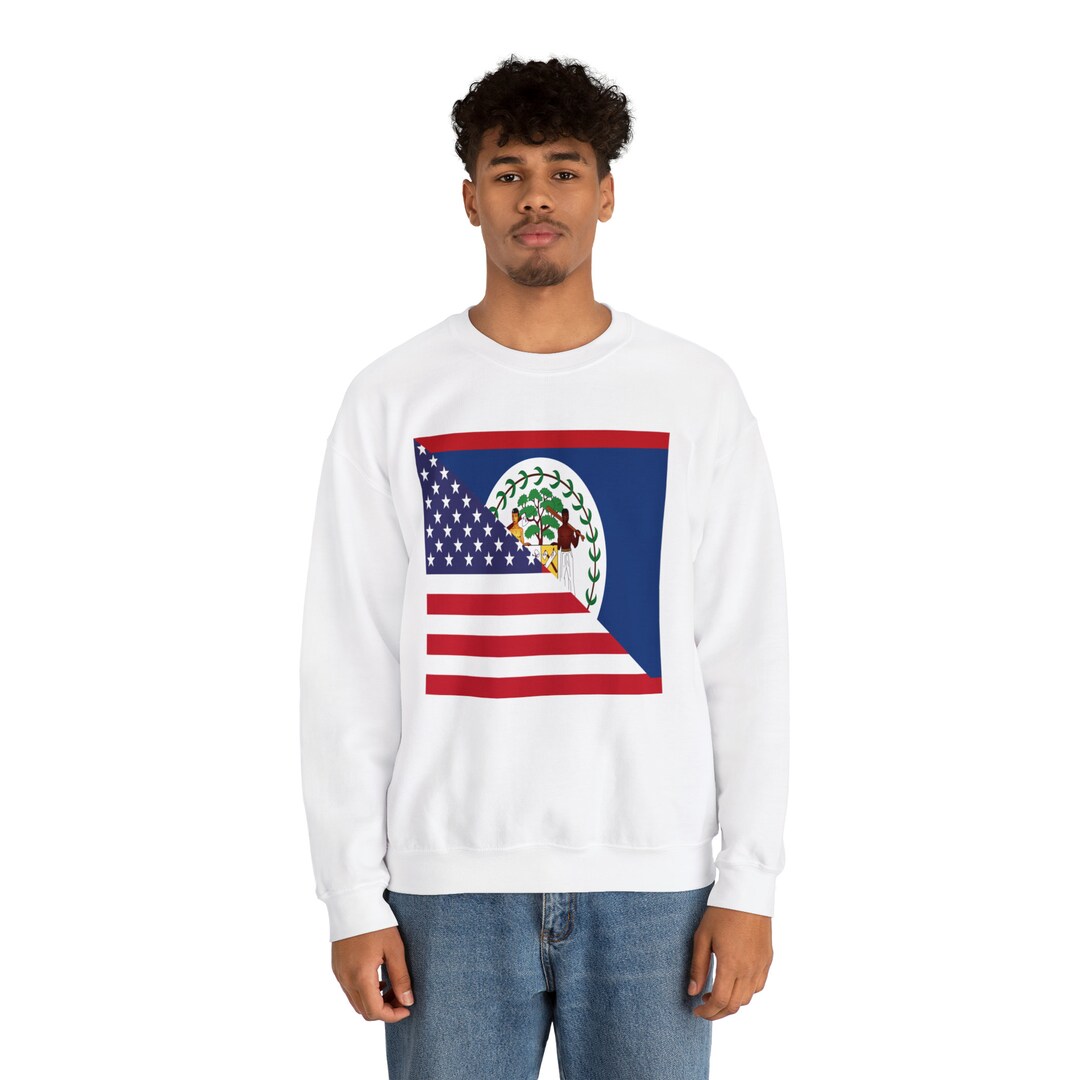 Belize American Flag Half Belizean USA Unisex Sweatshirt Gift For - Etsy