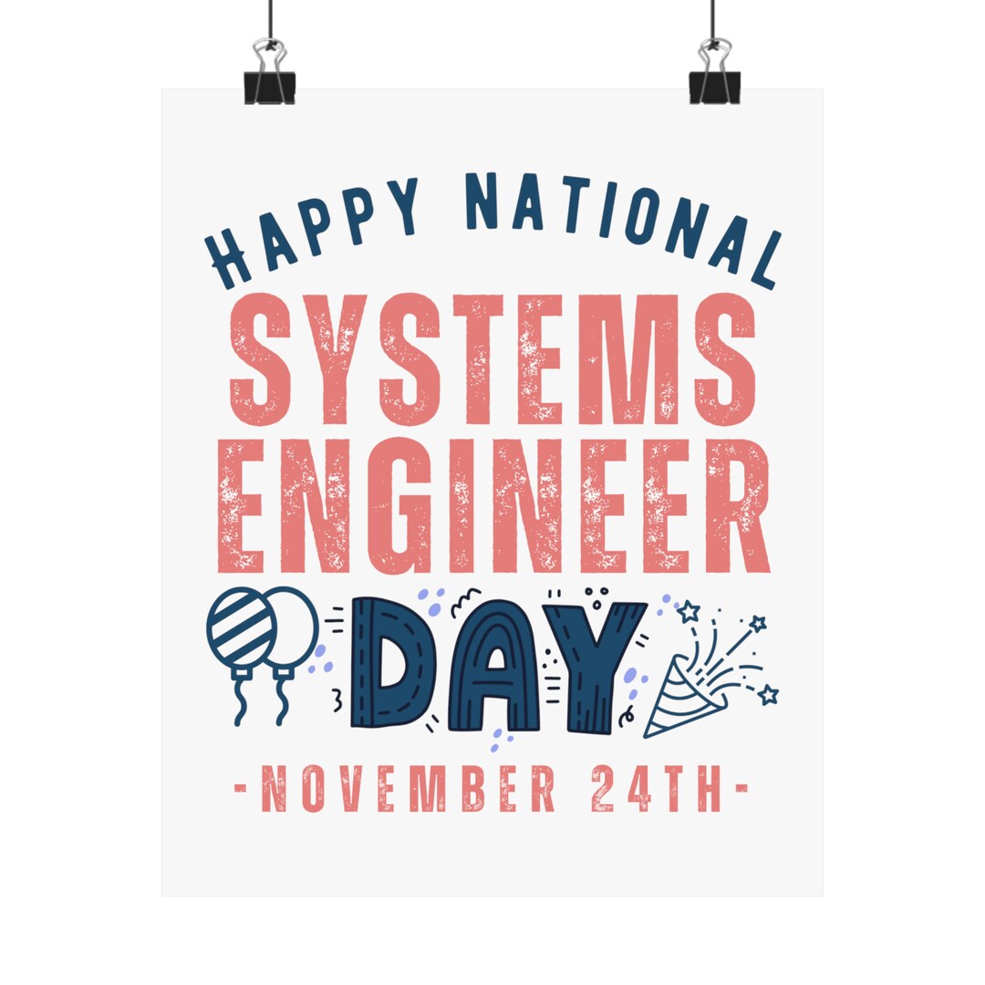 National Systems Engineer Day November 24th Occupation Premium Matte ...