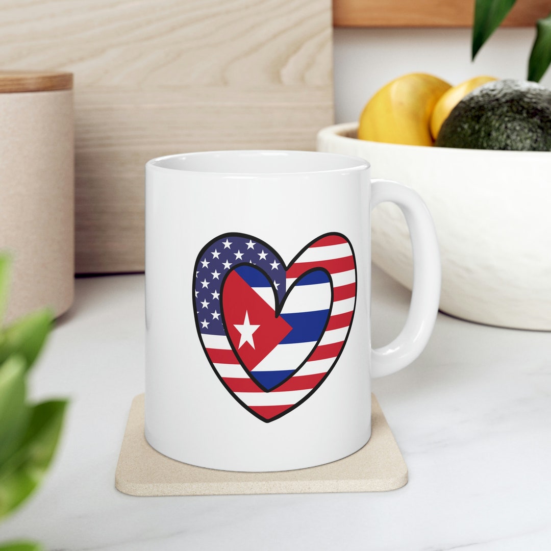 Cuban American Heart Valentines Day Gift Half Cuba USA Flag 11 - Etsy