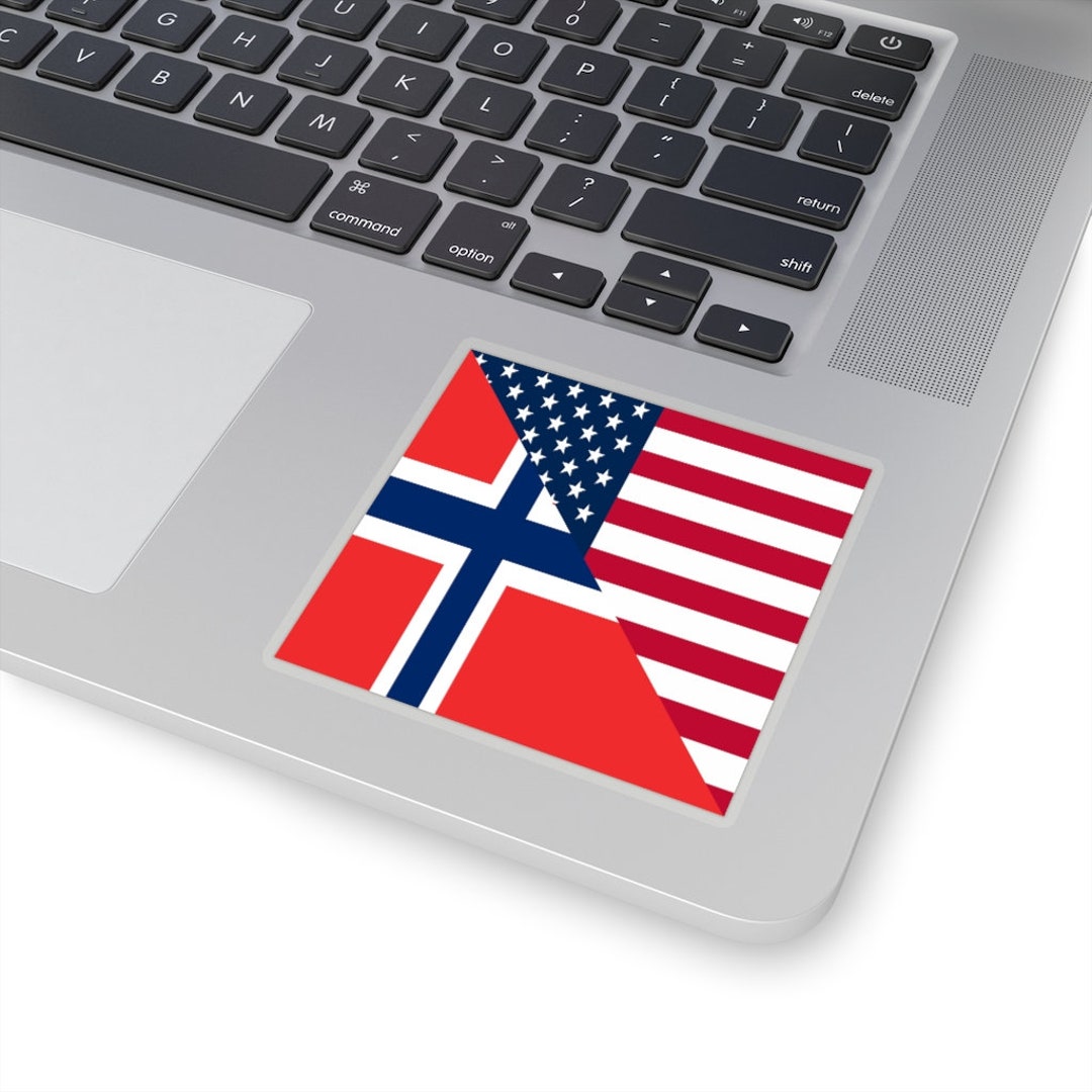 Norwegian American Flag Sticker Norway USA Stickers - Etsy