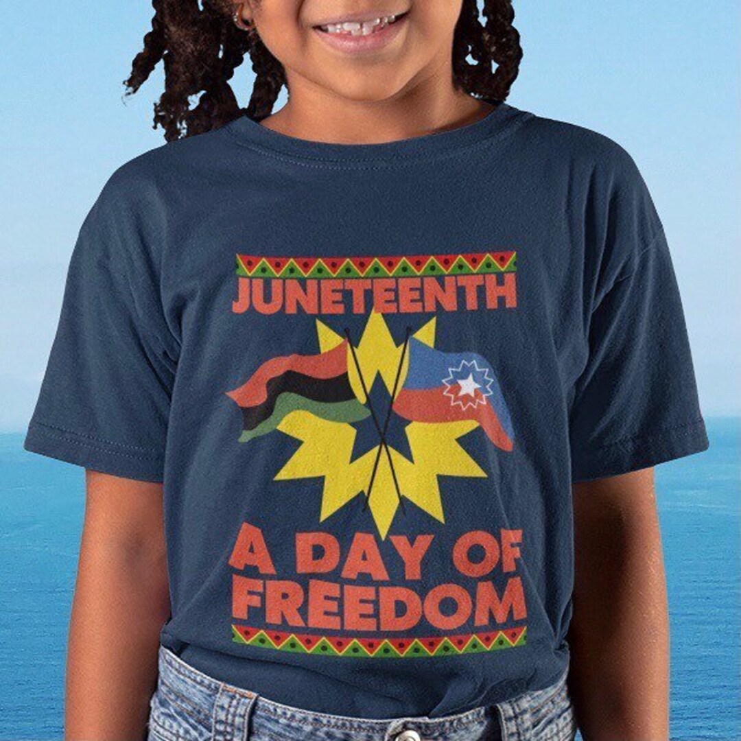 Kids Juneteenth A Day of Freedom June 19 1965 T-shirt | Unisex Tee ...
