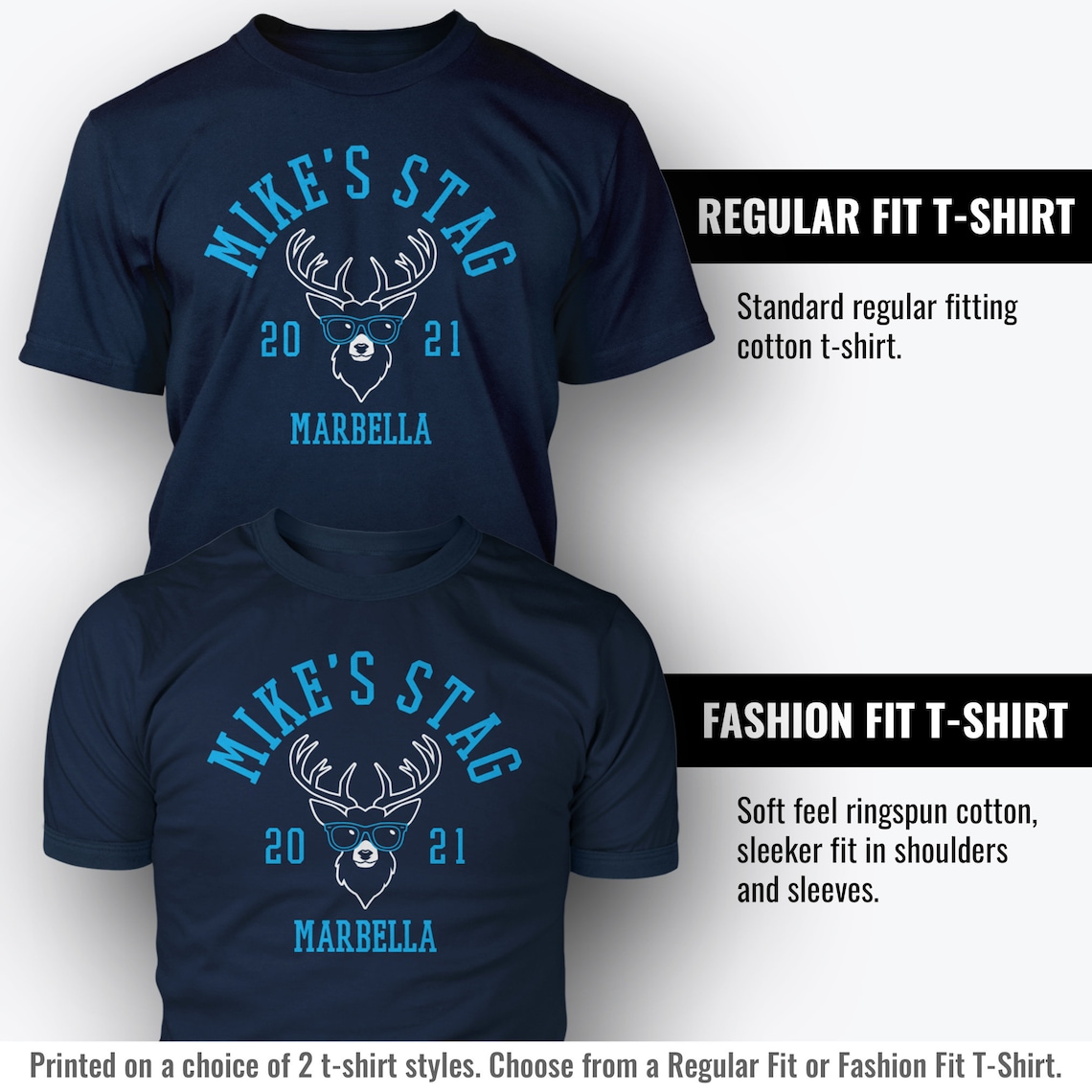 Personalised Stag Do T Shirt Custom Printed Add Back Print THE | Etsy