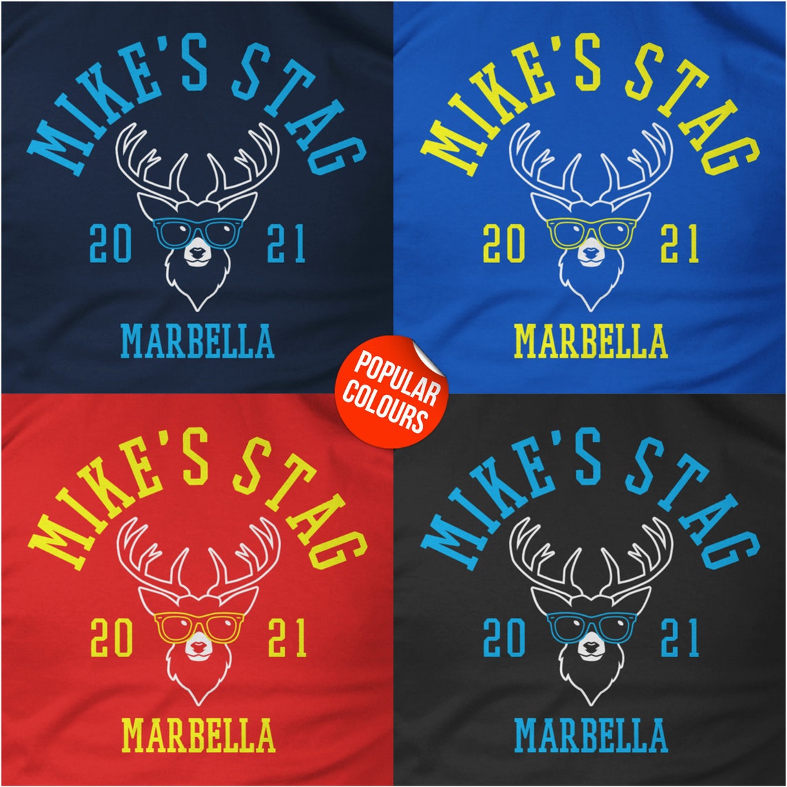 Personalised Stag Do T Shirt Custom Printed Add Back Print THE | Etsy