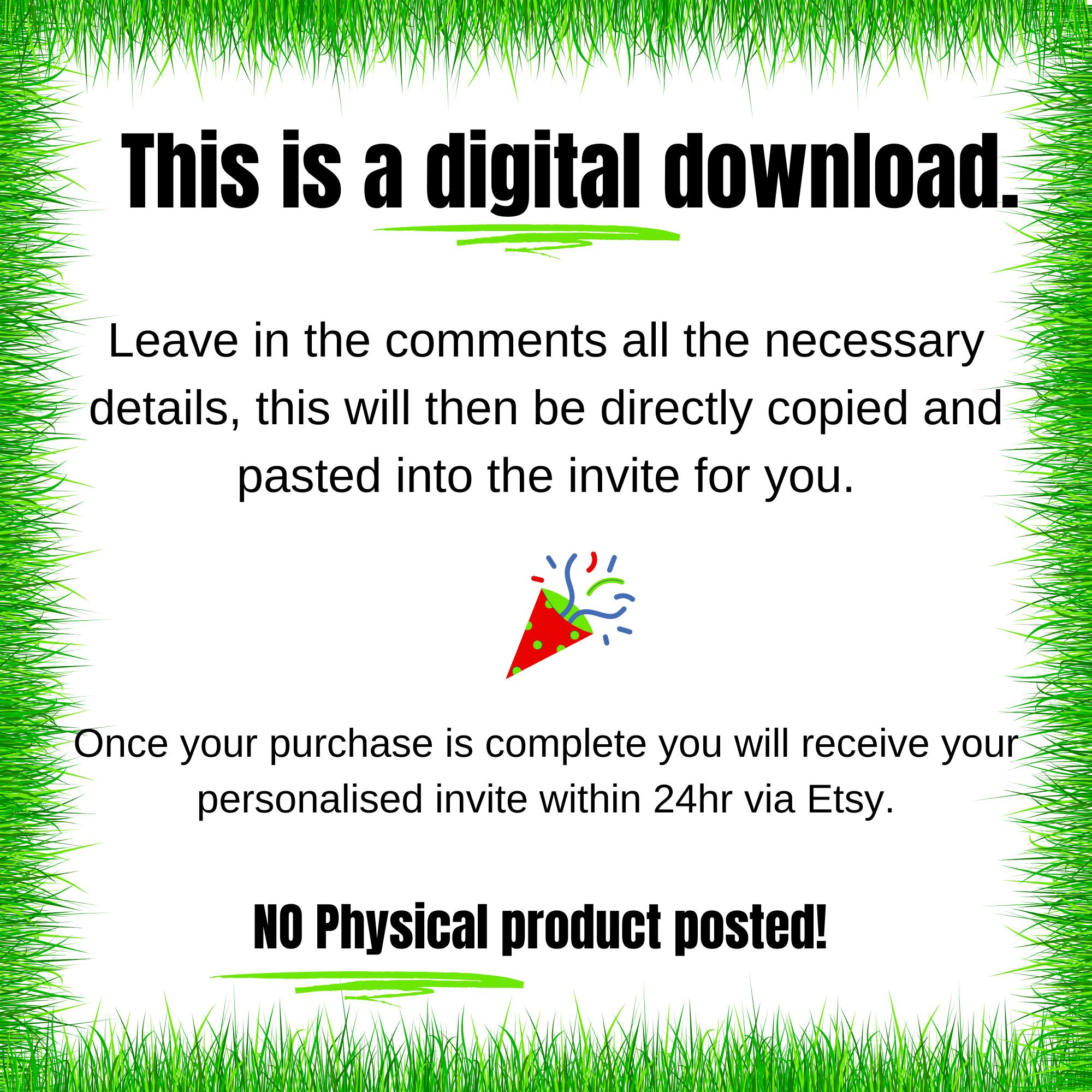 Boys Football Pitch Party Invitation Printable Canva Edit Template ...