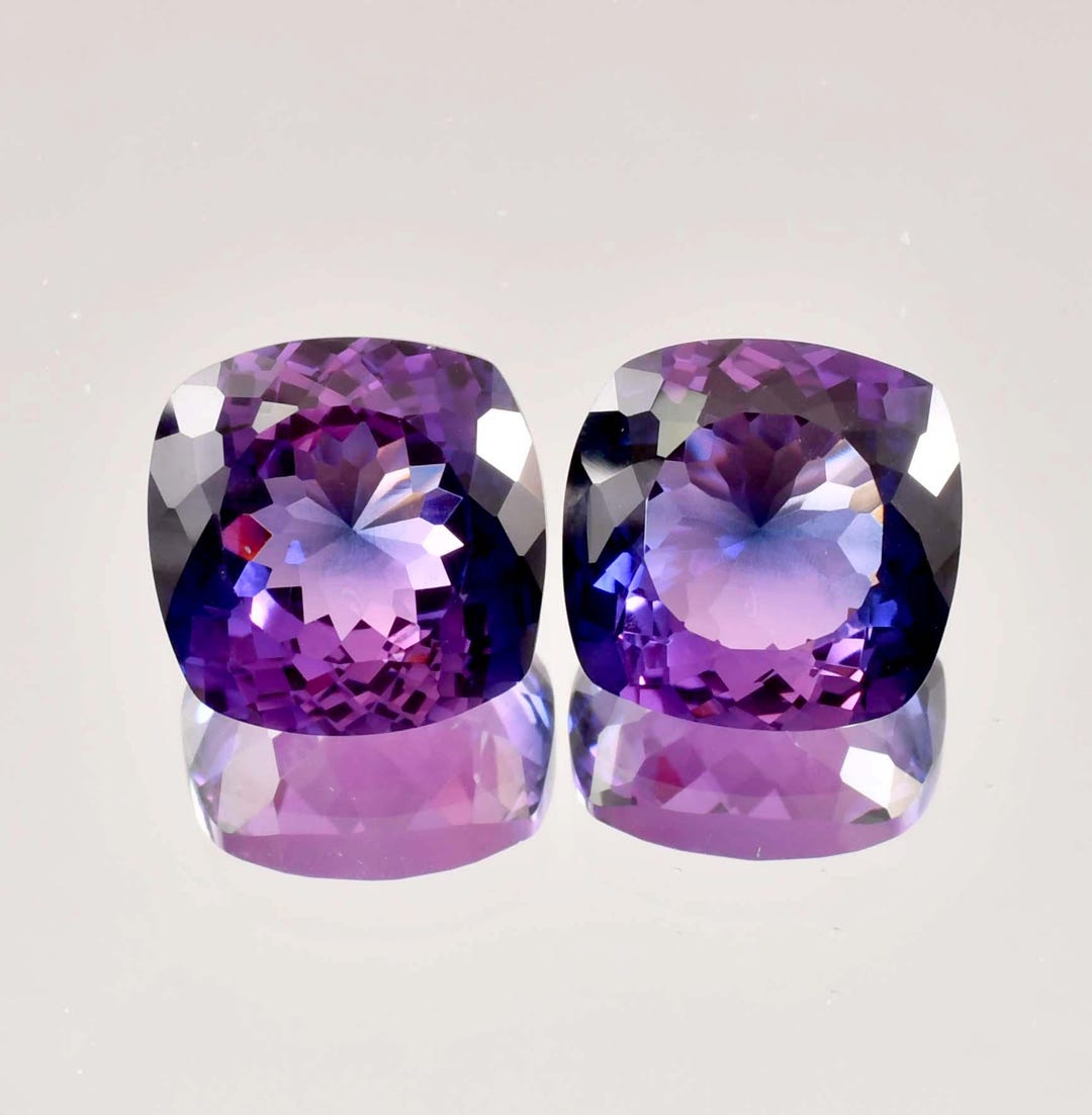 1 Pair Natural Sweet Transparent Velvet Smooth Soft Purple Pink ...
