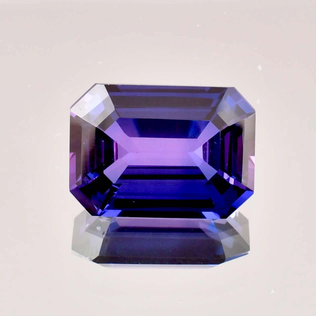 19.70 Ct Flawless Ceylon Purple Pink Bi-color Sapphire Emerald Cut ...