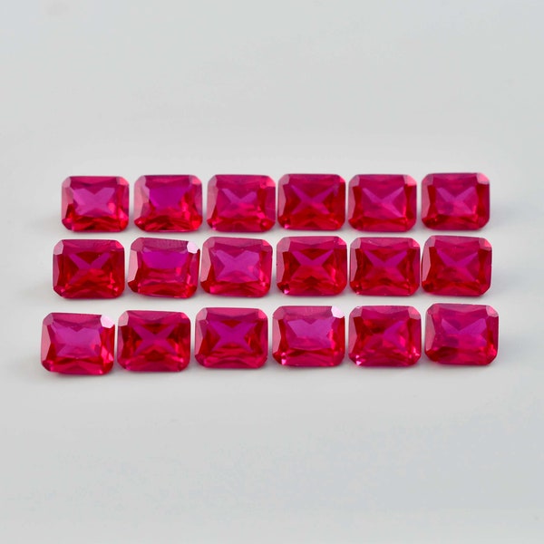 Emerald Cut Ruby Ring - Etsy