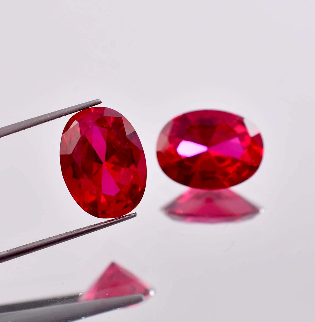 100 Pcs Natural Burmese Red Painite Oval Cut Loose Gemstone Certified ...