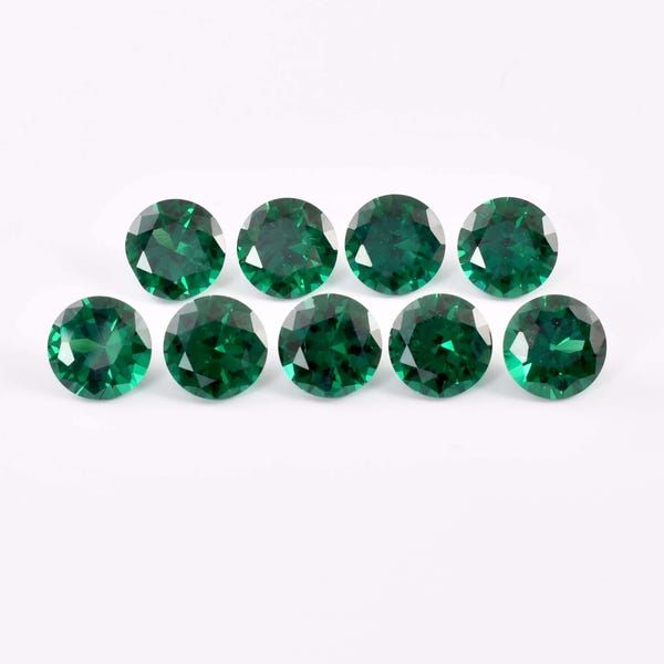 Round Raw Emerald - Etsy UK