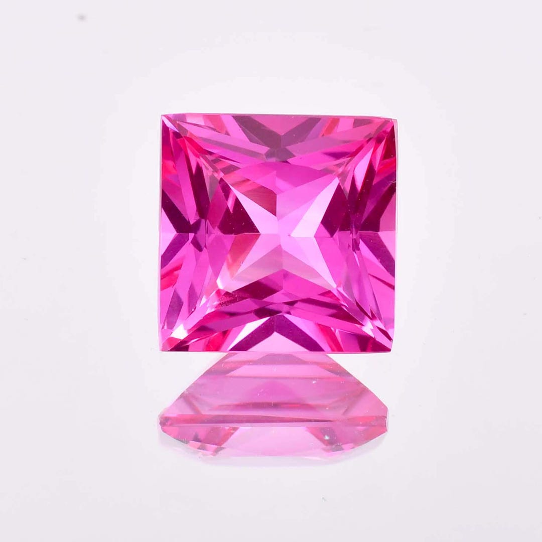 Rare Natural Flawless Pink Ceylon Sapphire Princess Cut Loose Gemstone ...