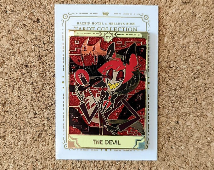 2.25in Alastor the Devil Tarot Card Hard Enamel Pin Hazbin Hotel - Etsy