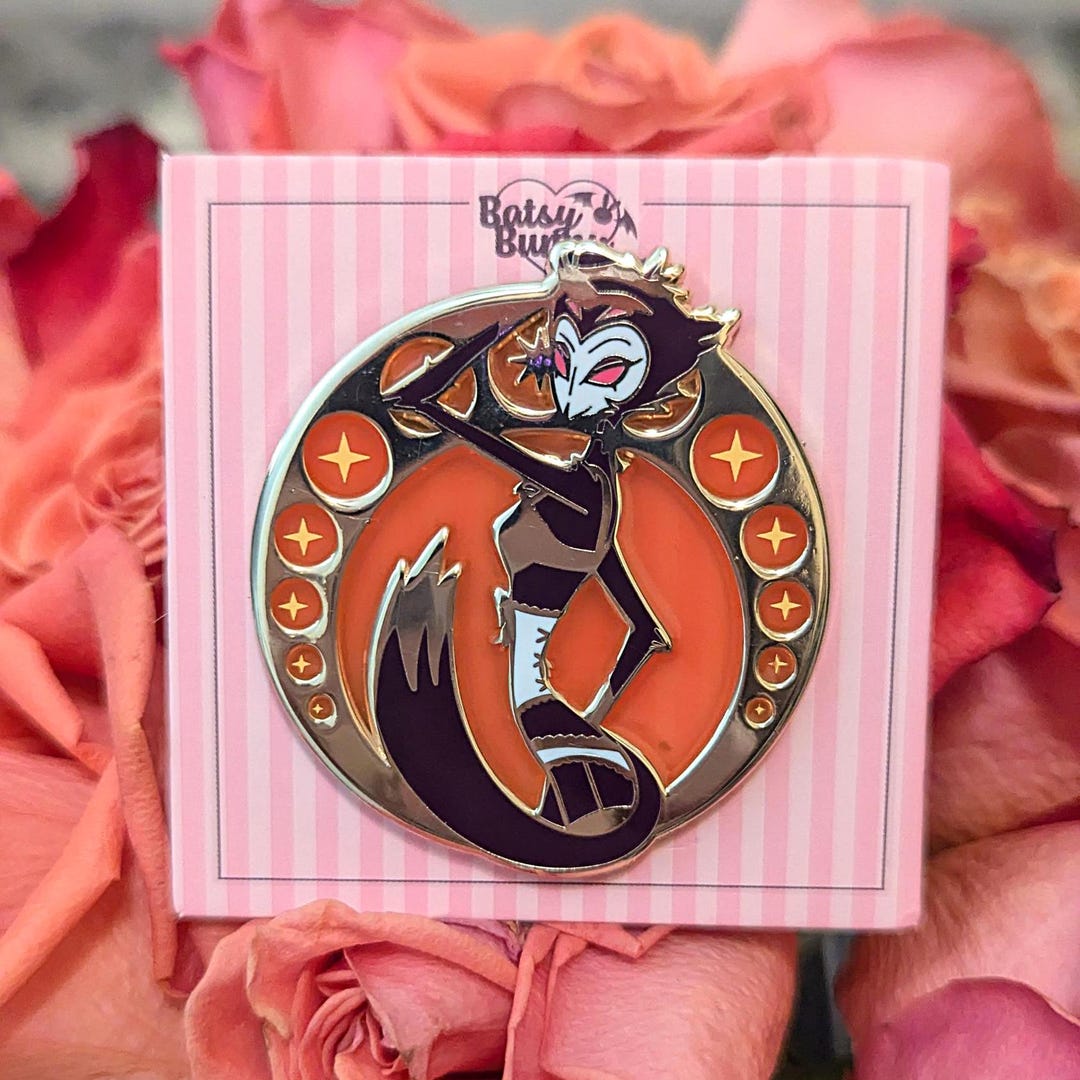 2in Boudoir Stolas Hard Enamel Stained Glass Pin Helluva Boss - Etsy