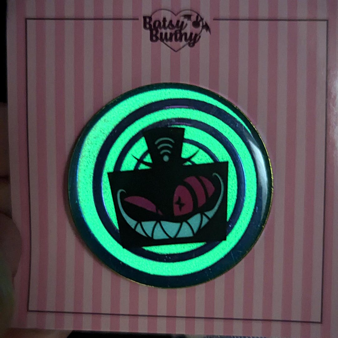 1.5in Hypnosis Vox Enamel Pin Glow in the Dark Hazbin Hotel Epoxy Soft ...