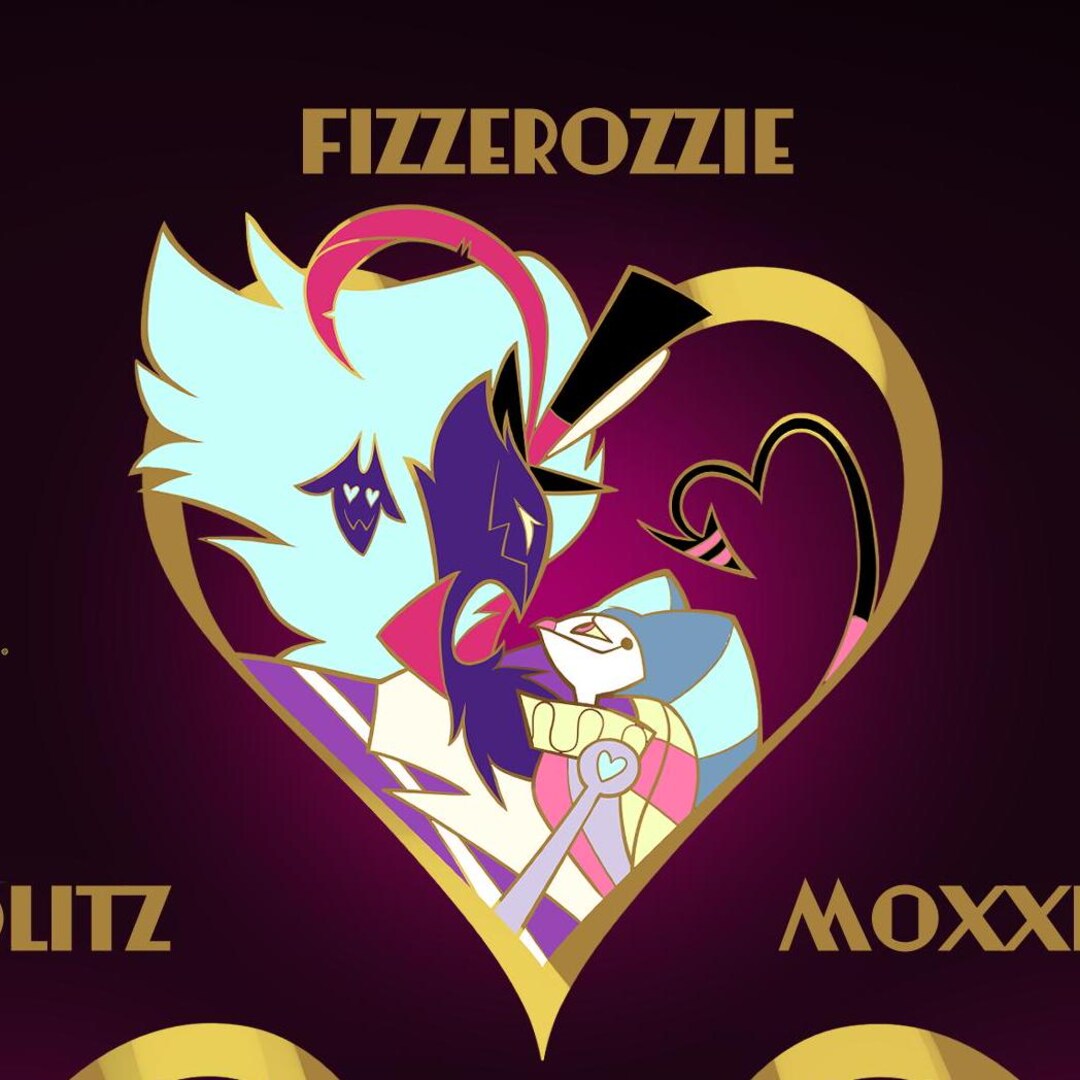 PREORDER 2.5in Helluva Boss Fizzarozzie Valentines Hard Clear Enamel ...
