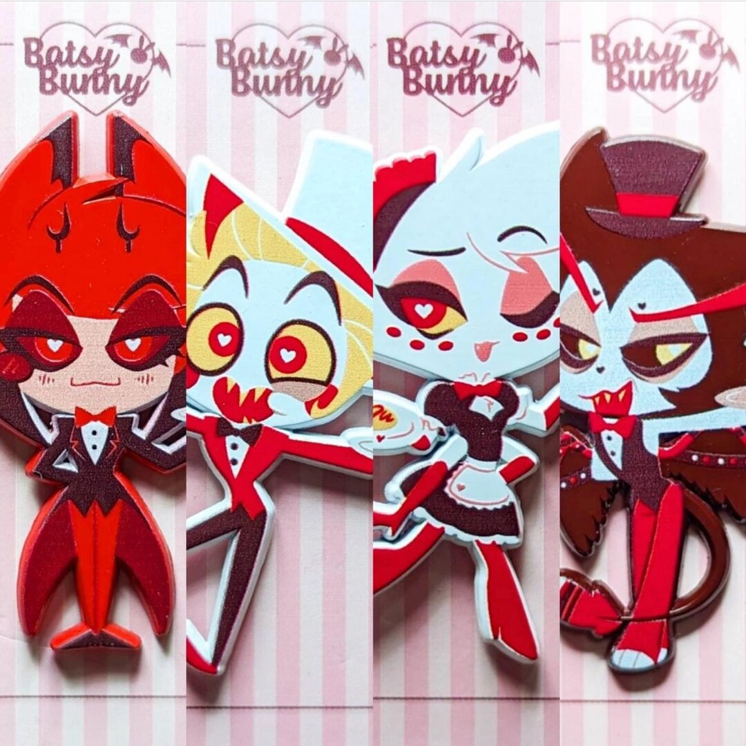 PREORDER SET 1.75in Butler Alastor Lucifer Morning Husker Maid Angel ...