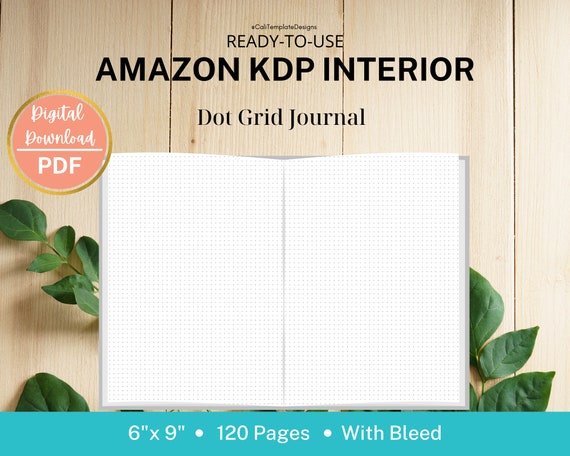 Blank Dot Grid Journal / Notebook Pages KDP Interior 120 | Etsy